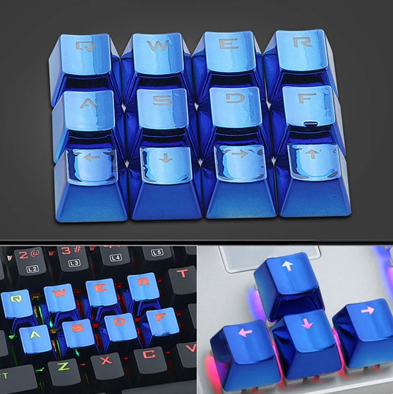 Gaming Keyboard Keycaps Replacement 12 Keys Personality Light ...