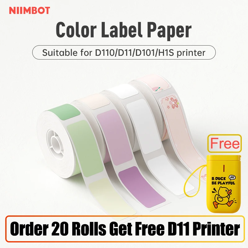 Niimbot D110/D11/D101H1 Label Sticker Roll More Colorful Suitable For D ...