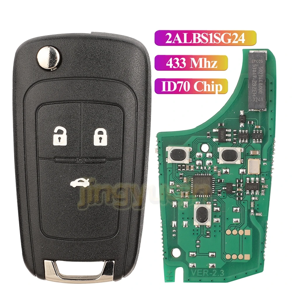 Jingyuqin-Remote-Full-Car-Key-Fob-433MHz-ID70-For-Chevrolet-Aveo ...