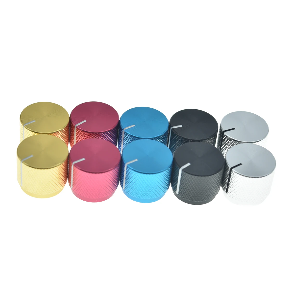 KAISH 4pcs Aluminium Potentiometer Knobs 1/4" 6.35mm Universal Metal ...