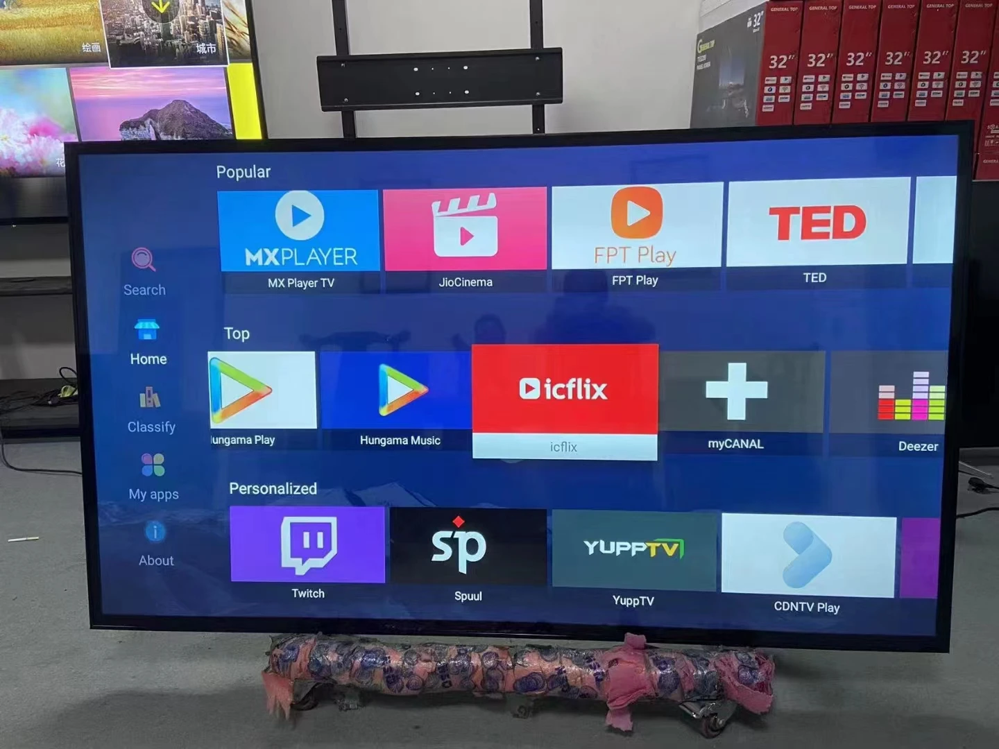 O costume 50 55 60 65 70 polegadas smart ultra fino 4k hd completo lcd smart tv conjunto, wifi ...