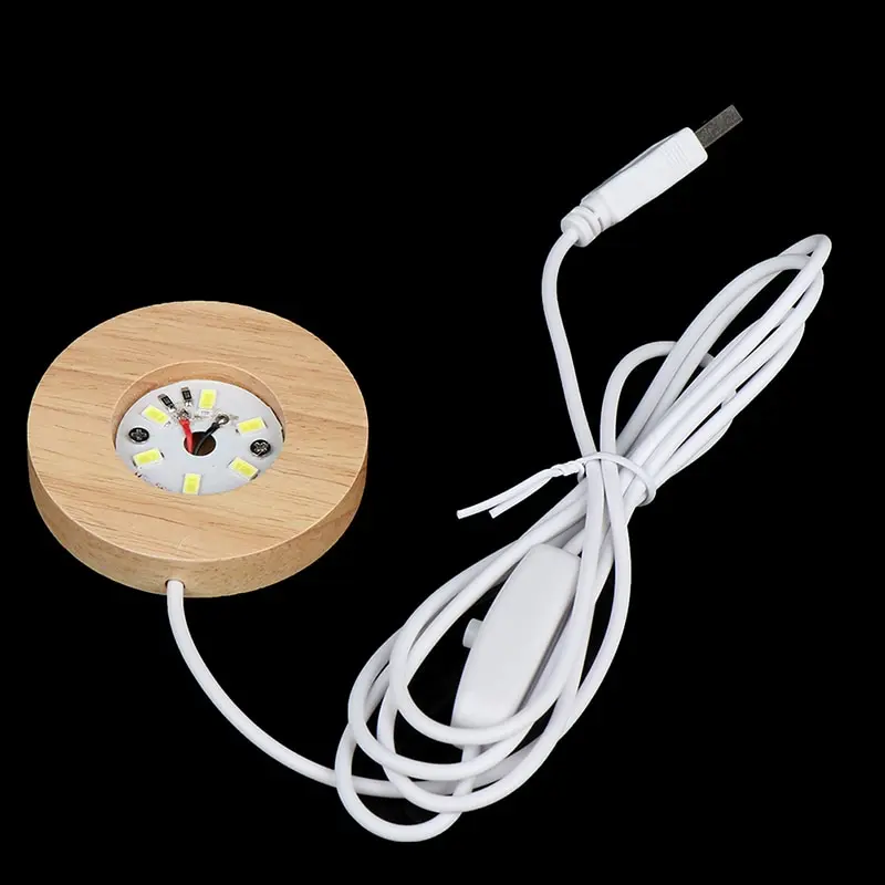 New-Wood-Light-Base-Rechargeable-Remote-Control-Wooden-LED-Light ...