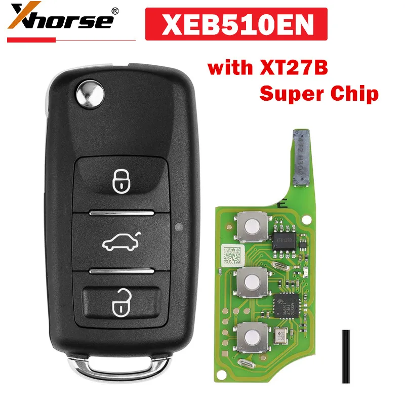2PCS-XHORSE-XEB510EN-B5-Super-Remote-Key-3-Buttons-with-XT27B-Super ...