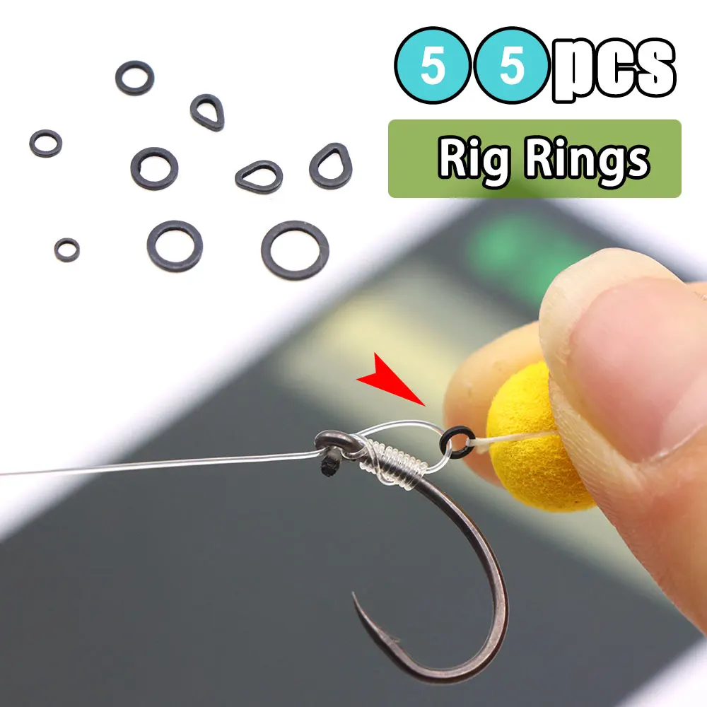 55pcs-Carp-Fishing-Acceessories-Chod-Rig-Ring-Swivels-Round-Ring-Snap ...