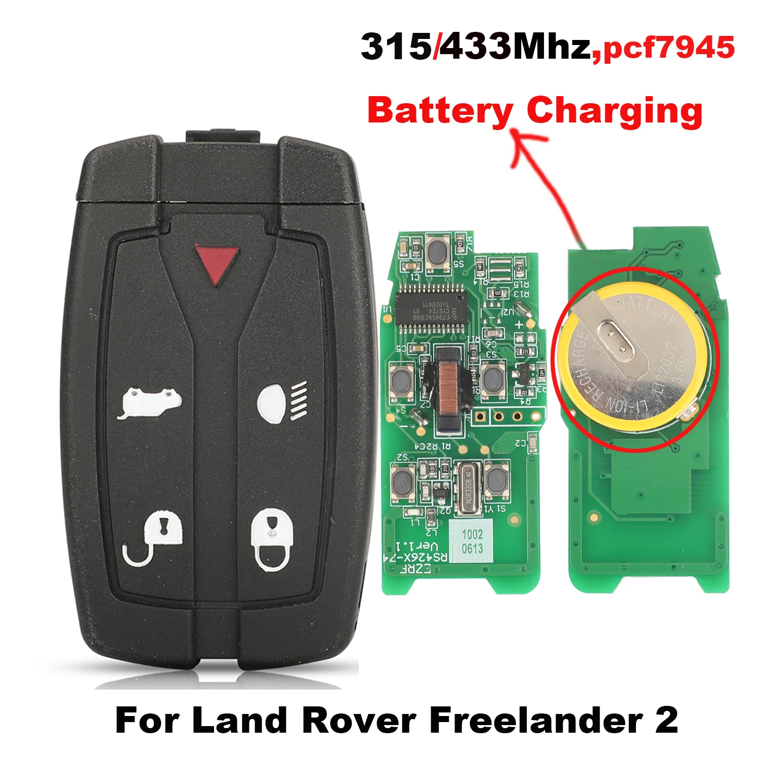 jingyuqin-Remote-315-433Mhz-pcf7945-Car-Key-For-Land-Rover-Freelander-2 ...