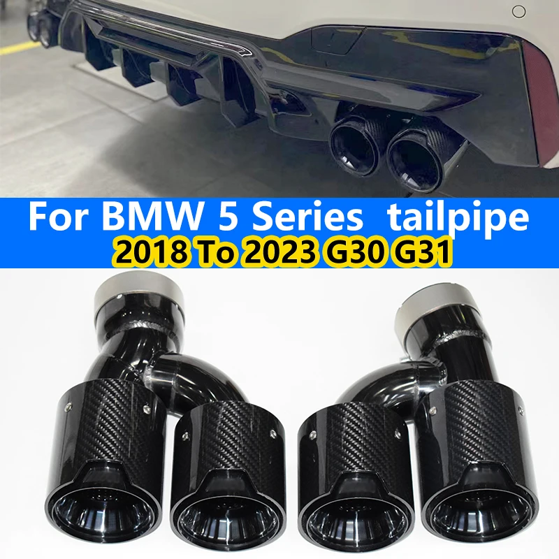For-2018-2023-BMW-5-Series-525i-530i-540i-G30-G31-Exhaust-Pipe-Carbon ...