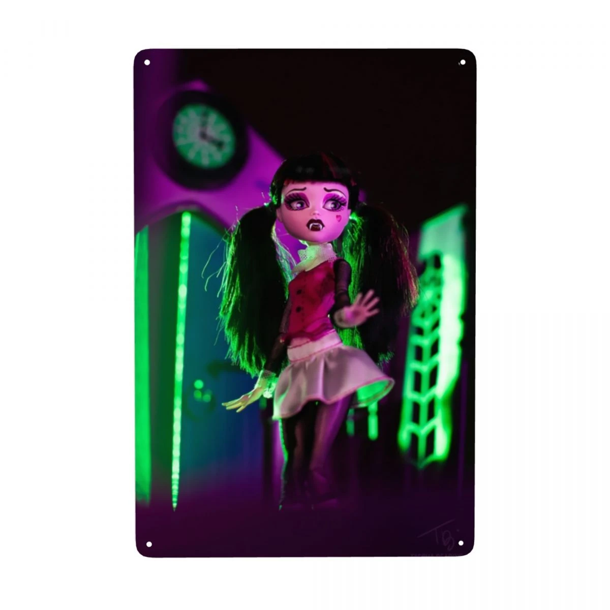 Draculaura Metal Tin Sign Custom Vintage Cartoon Animation Tv Plaque ...