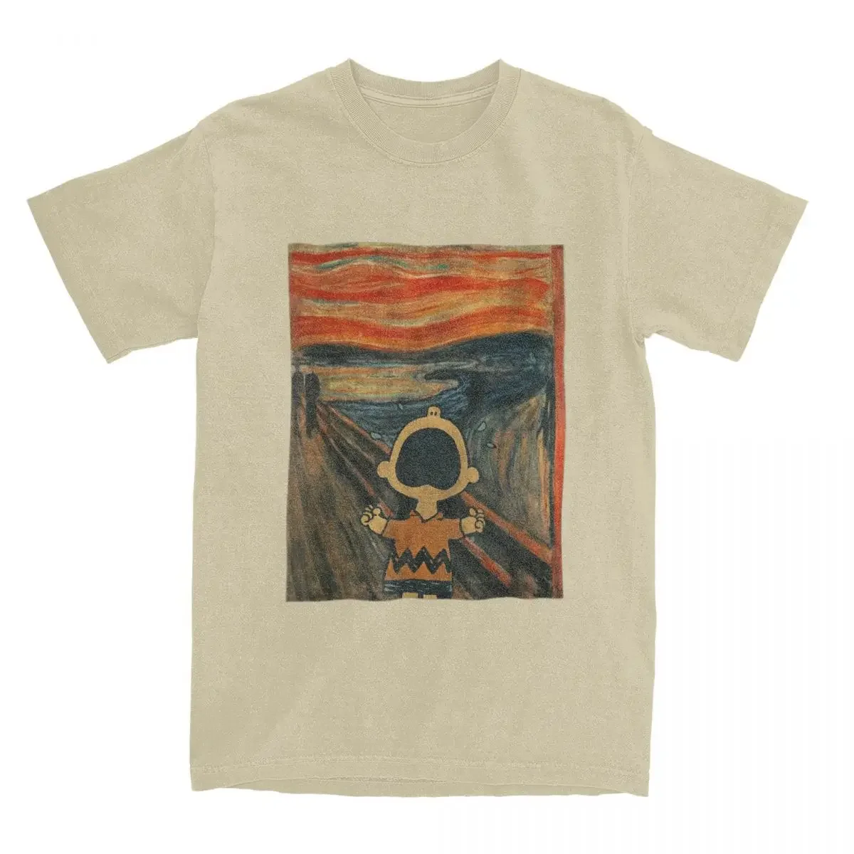 Camiseta de algodón para hombre con diseño artístico de Snoopy, Charlie ...