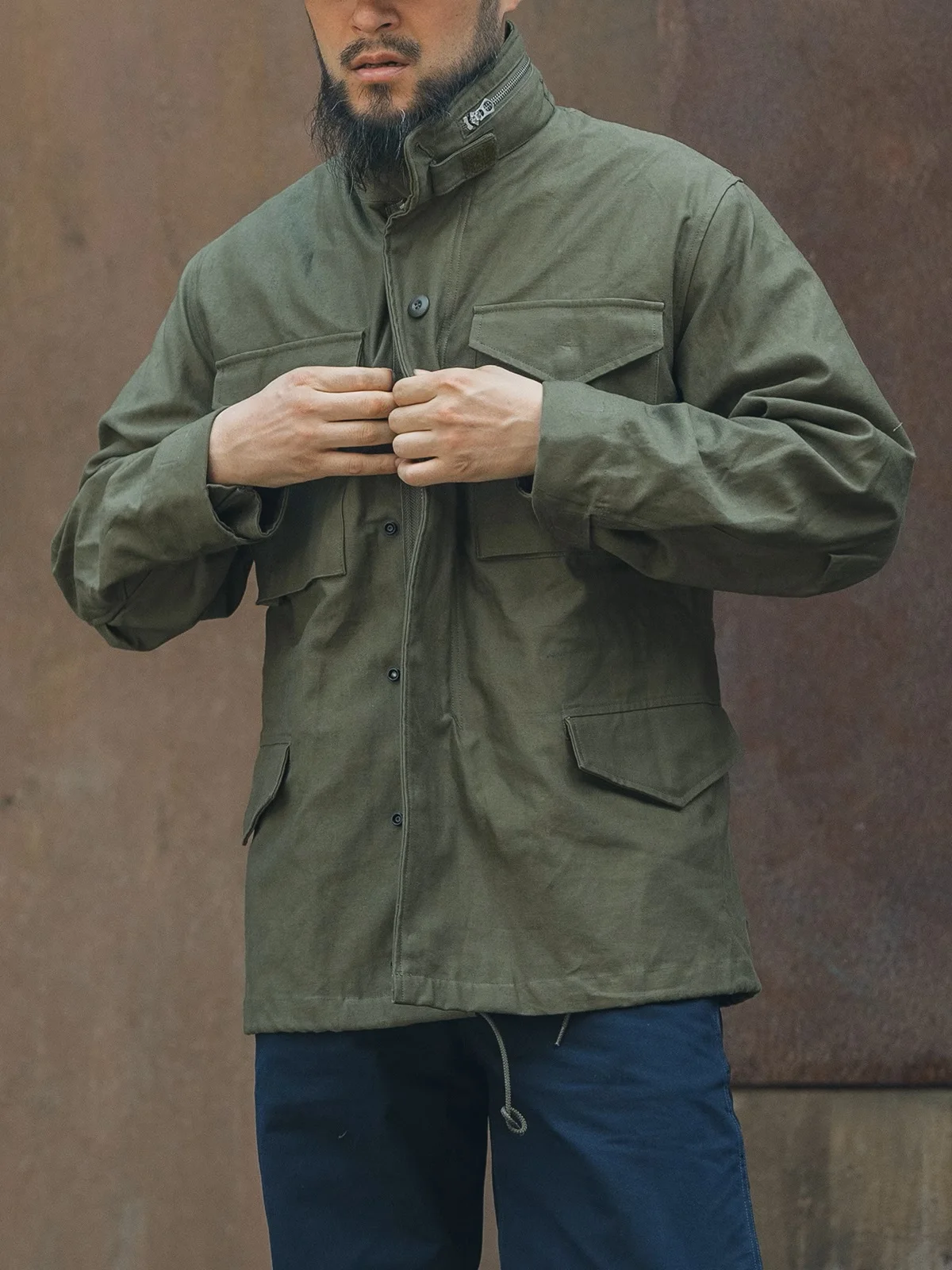 Chaqueta de campo de M-65 Bronson para hombre, gabardina resistente ...