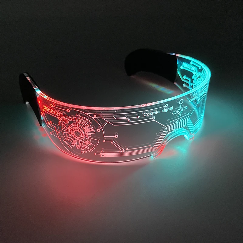 LED Neon Luminous Glasses Light Up Rave Costume Party Decor DJ Club ...