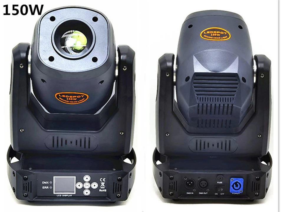 LED 150W Moving head Gobo Light with roto gobos 5 Face roto prism DMX ...