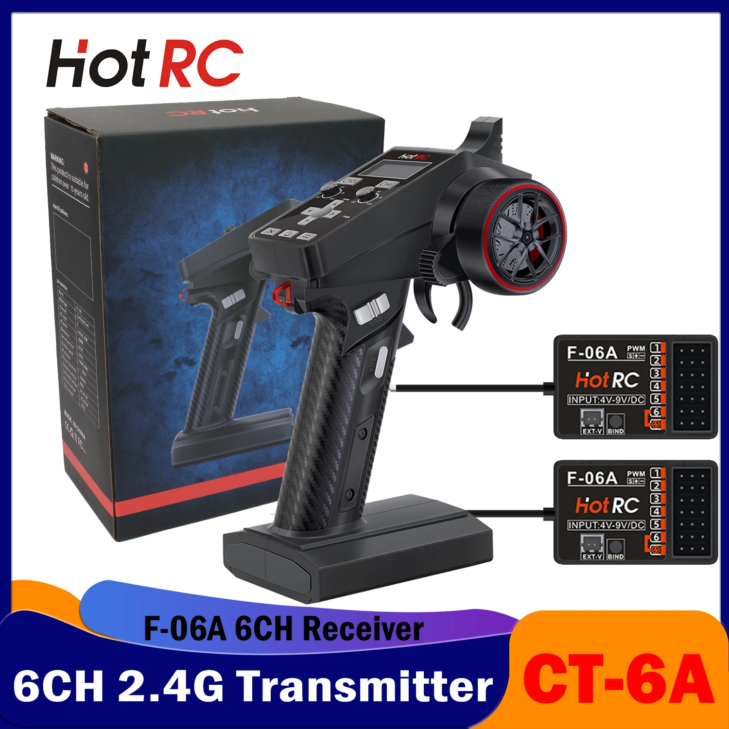 HotRC-CT-6A-6CH-2-4GHz-Remote-Control-Transmitter-Radio-System-with-6 ...