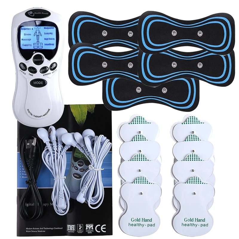 Electric Therapy Massageador Machine 8 Electrode Health Care Body ...