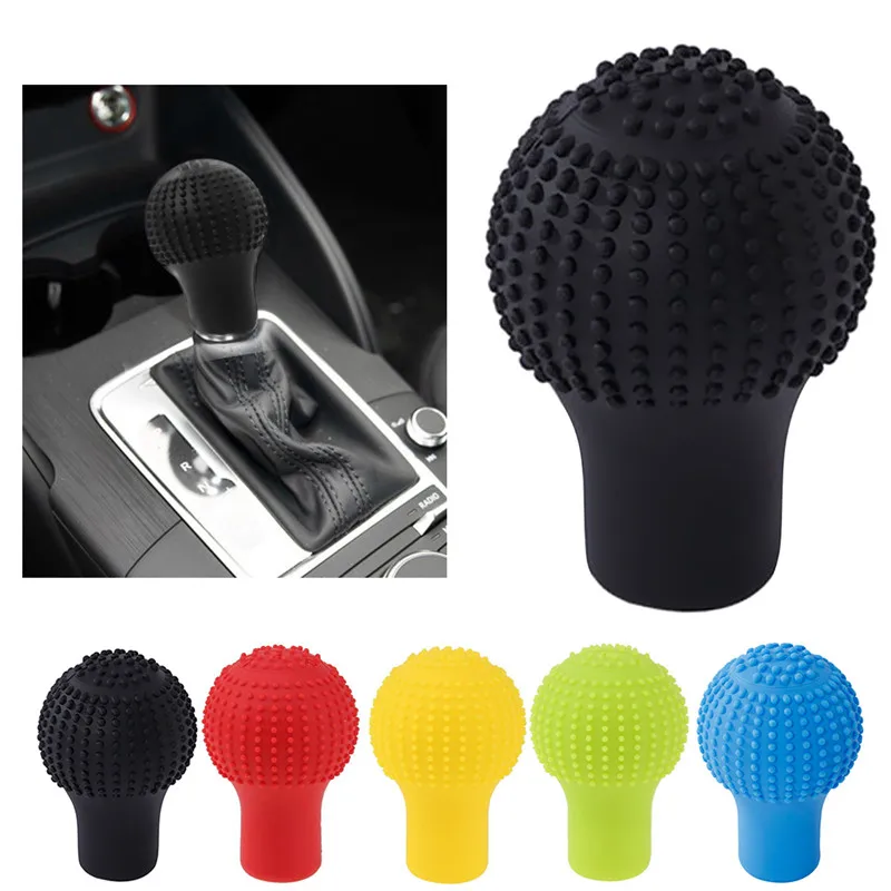AUTO-Shift-Knob-Cover-Universal-Car-Silicone-Gear-Head-Gear-Shift-Round ...