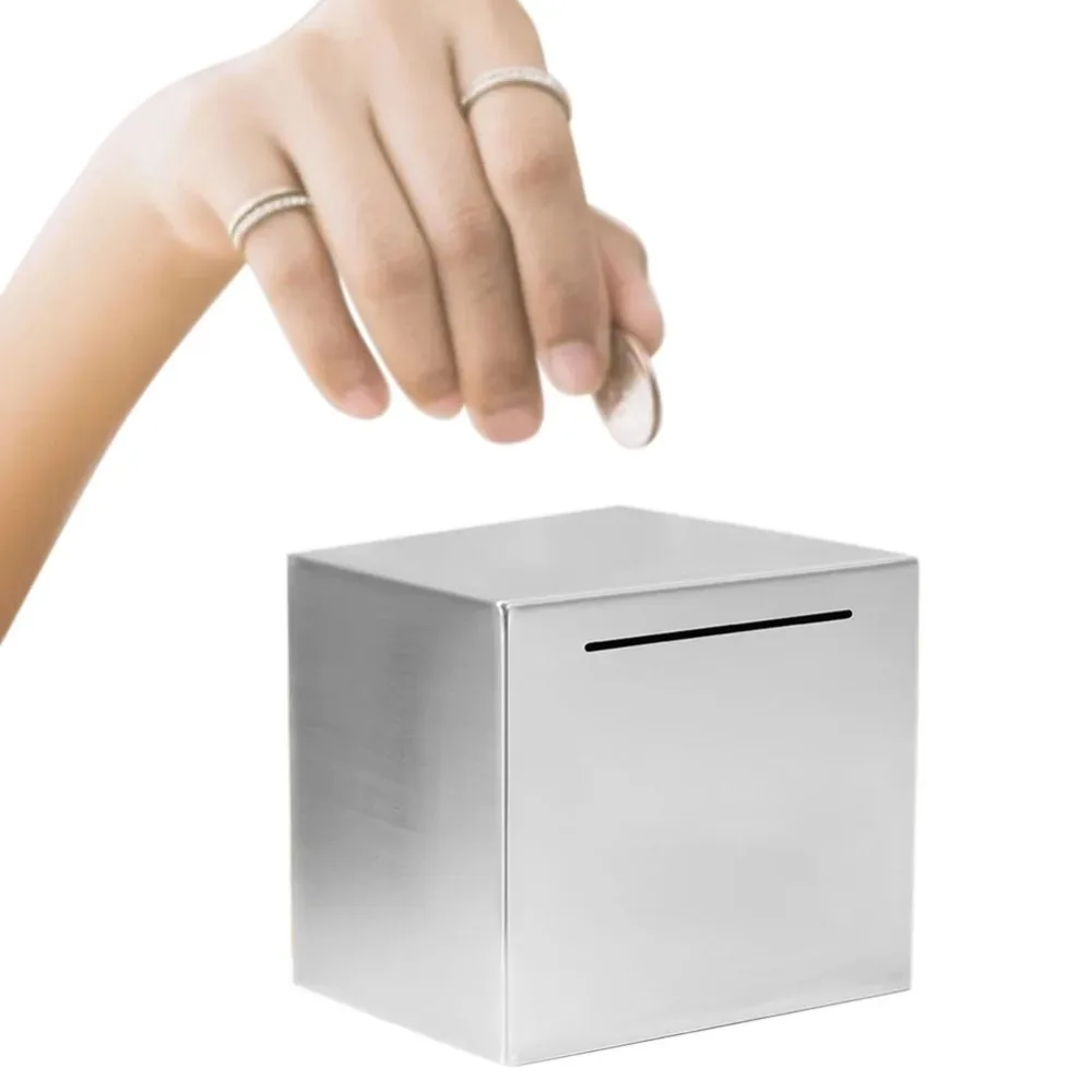 Stainless-Steel-Money-Box-Security-Only-In-Coin-Money-Saving-Box ...