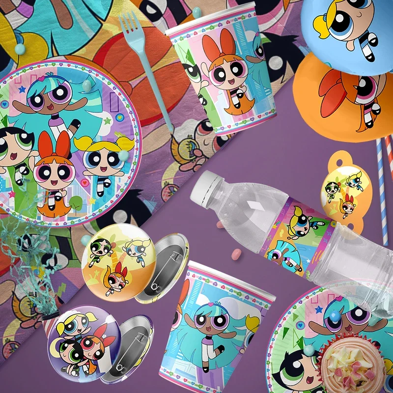 the-powerpuff-girls-Theme-Birthday-Party-Cutlery-Paper-CupsPaper-Plates ...