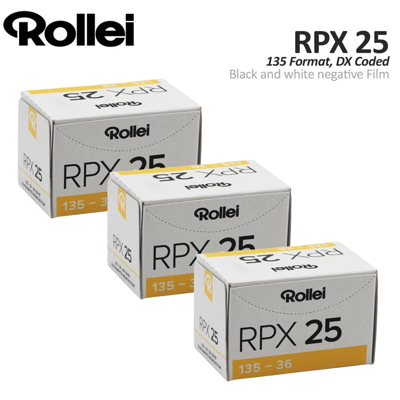 1-10 Rolls Rollei RPX 25 135 35mm Black And White Negative Film（36 ...