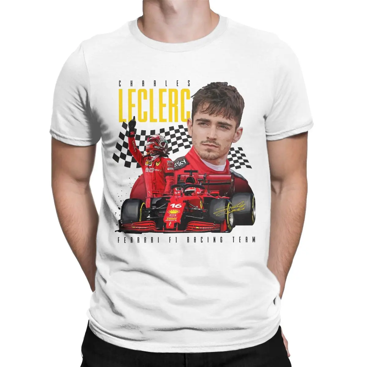 Summer-Men-Women-s-Charles-Leclerc-Shirt-Apparel-Car-Racing-100-Cotton ...