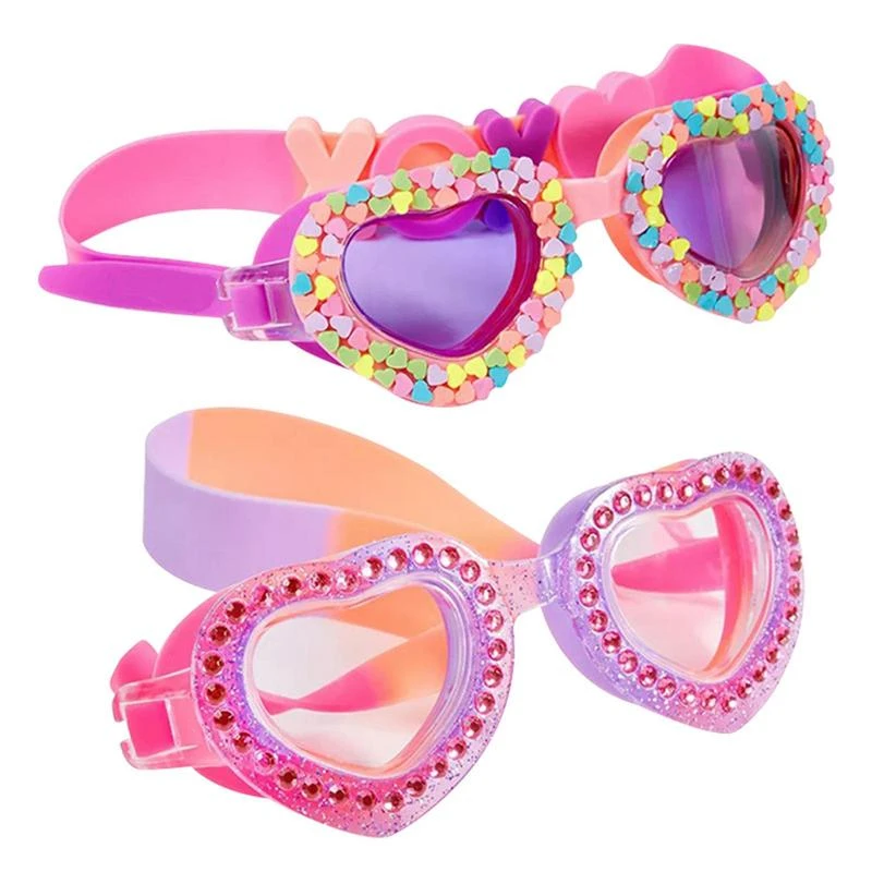 New Waterproof Children's Swimming Goggles Cartoon Heart Shape Uv ...
