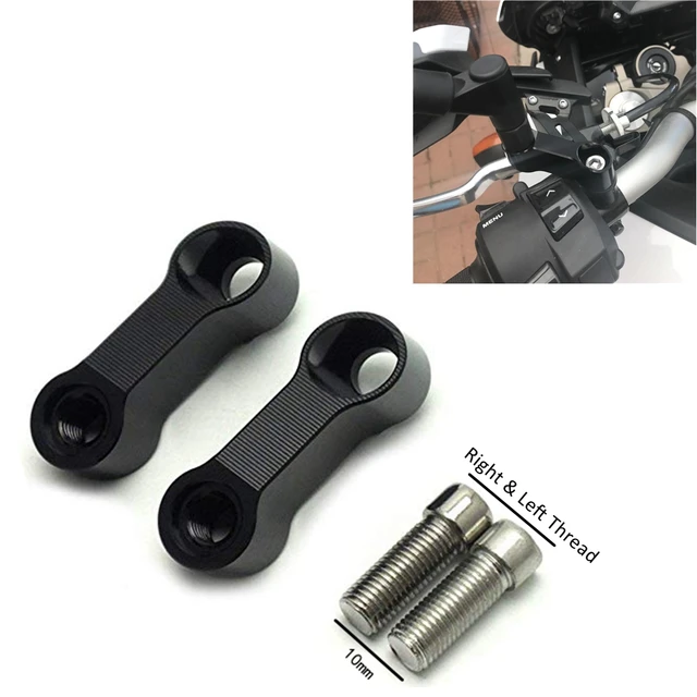 Motorcycle Rearview Mirrors Extension Riser Extend Adapter Mirror ...