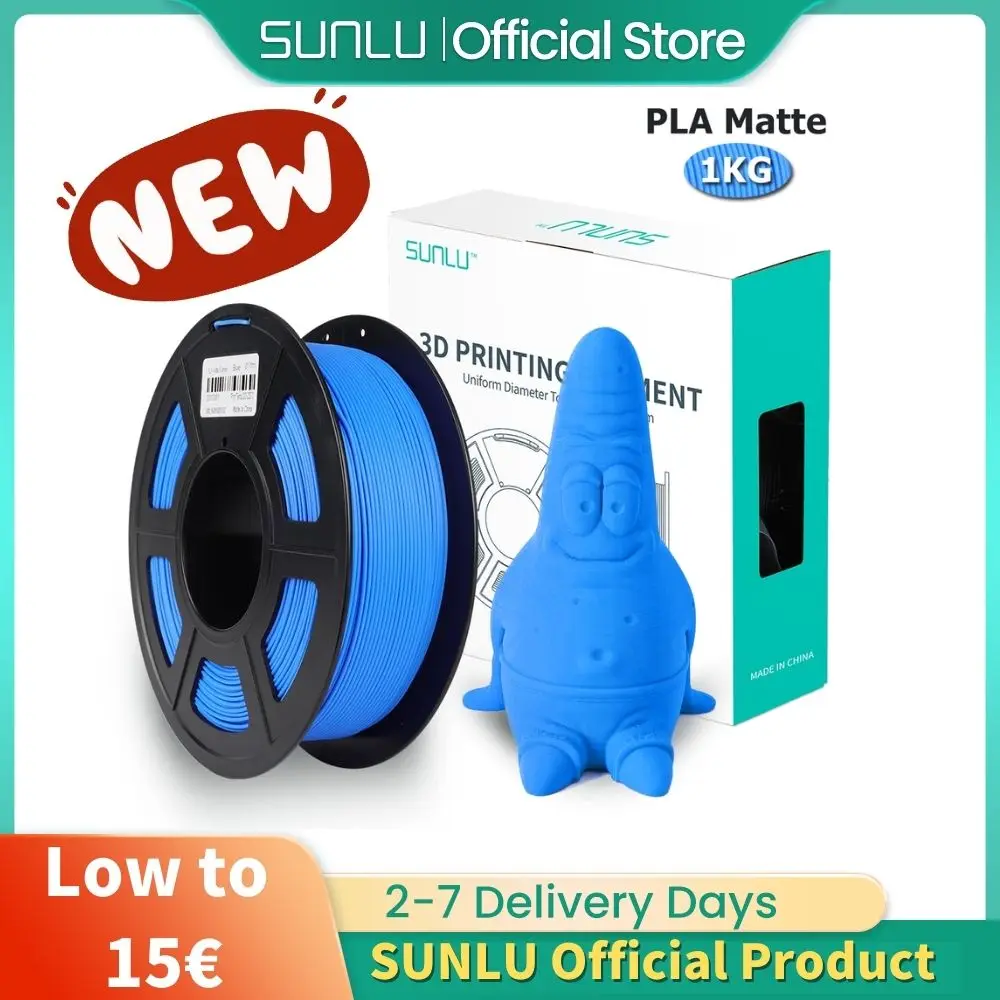 SUNLU PLA Matte 3D Printer Filament 1.75mm ±0.03mm 1KG/2.2LBS 3D ...