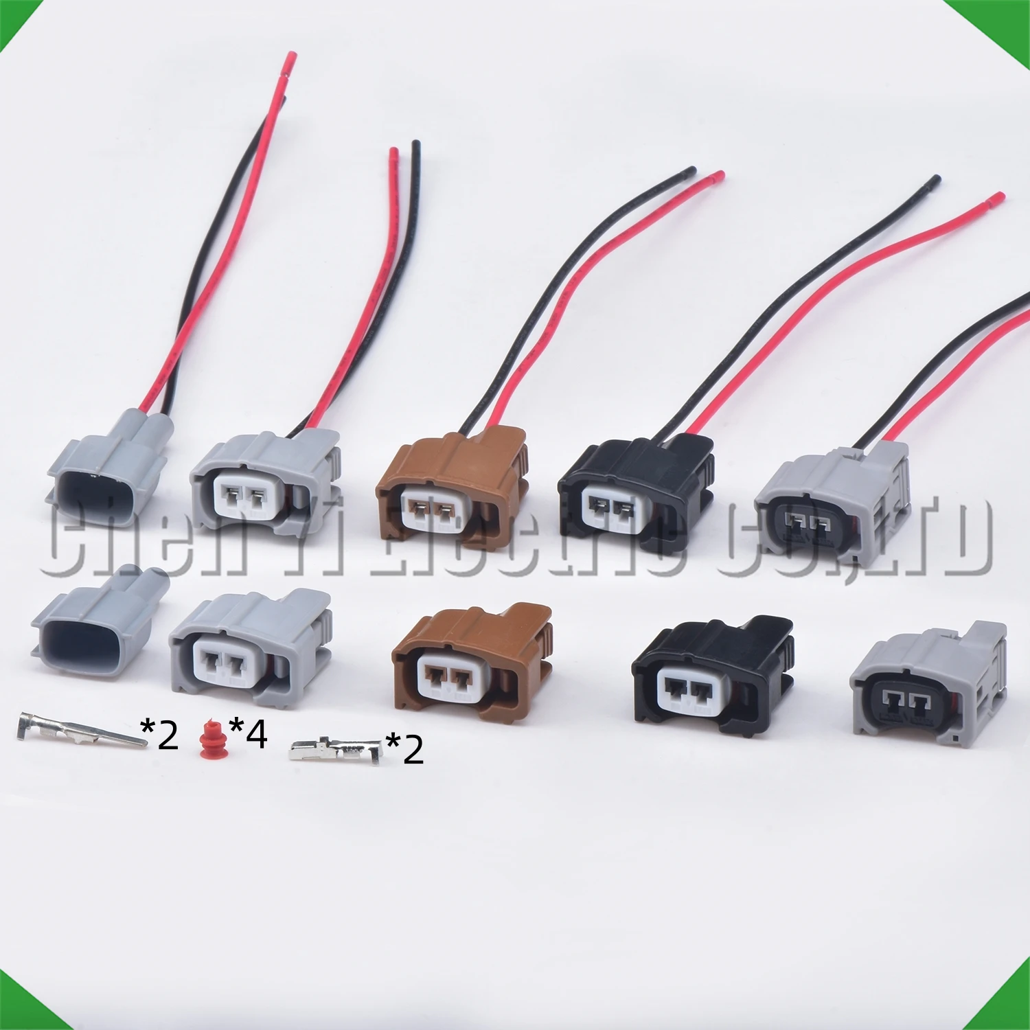 2 Pin Automotive Fuel Injector Nozzle Connector Plug With Wire For ...