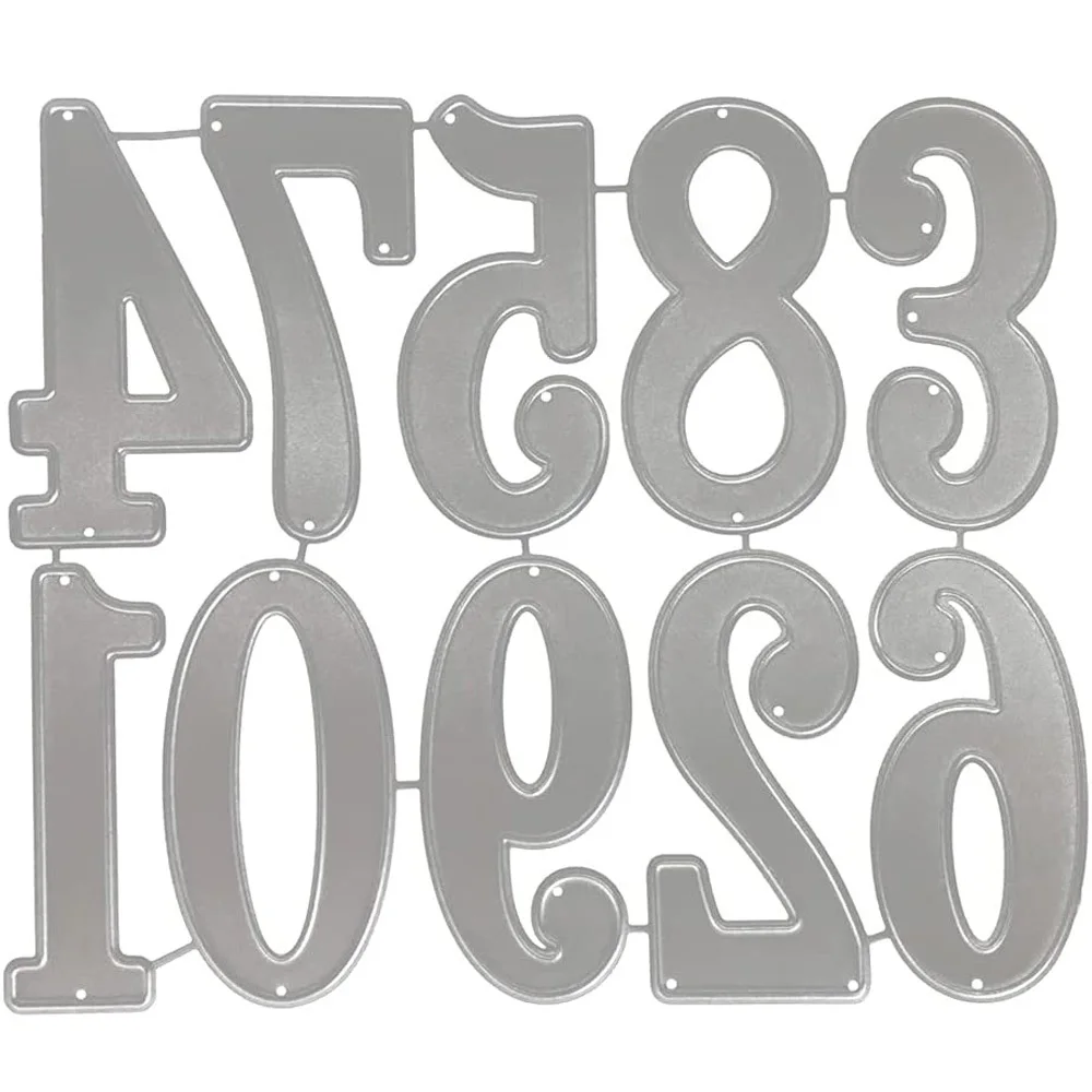 Big Digital Set Die Cut Numeral Metal Cutting Dies Stencil Scrapbooking ...