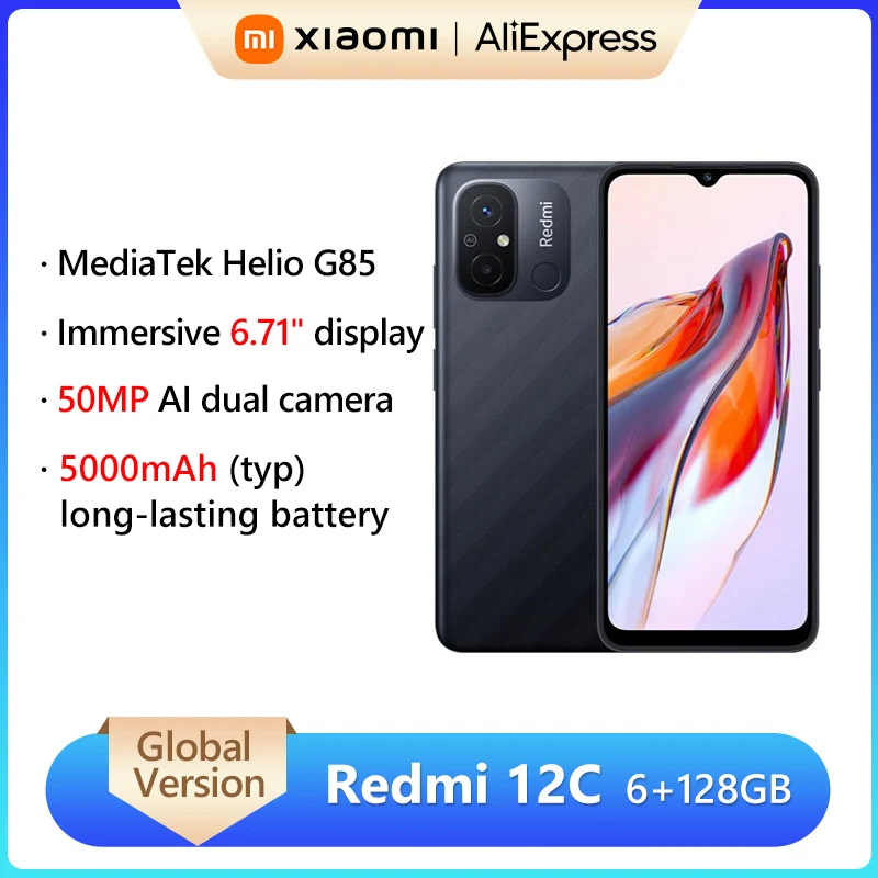 Xiaomi-Smartphone-Redmi-12C-Vers-o-Global-MediaTek-Helio-G85-Octa-Core ...