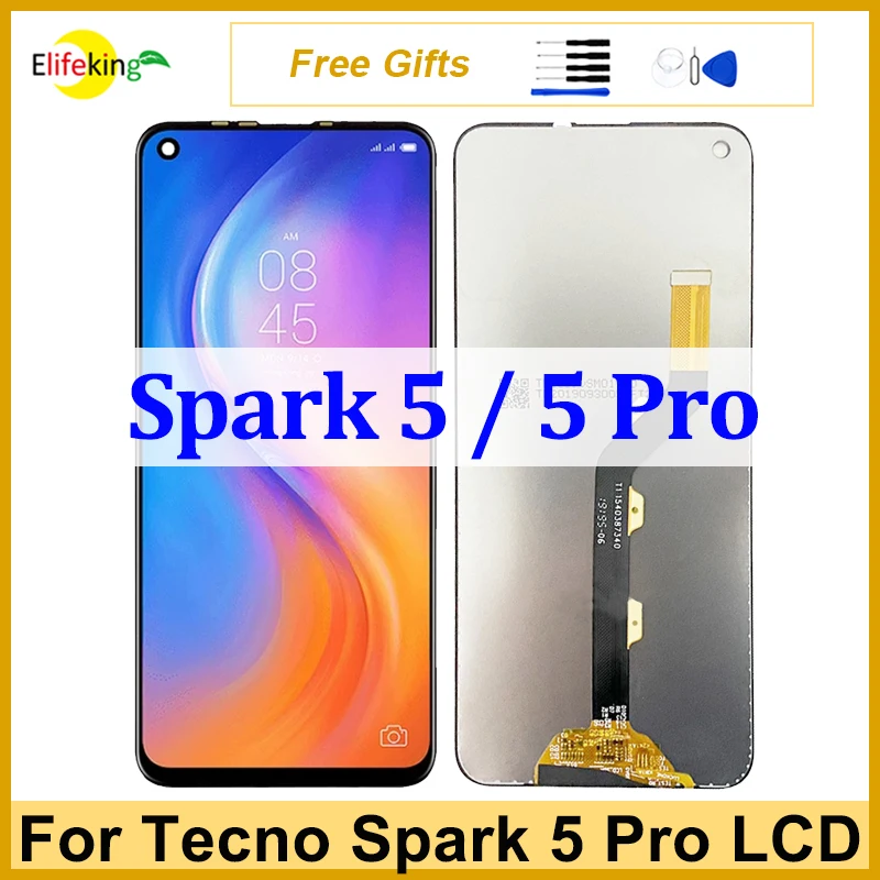 6.6'' Original LCD For Tecno Spark 5 Pro KE5 KD7S Display Touch Screen Digitizer Assembly ...