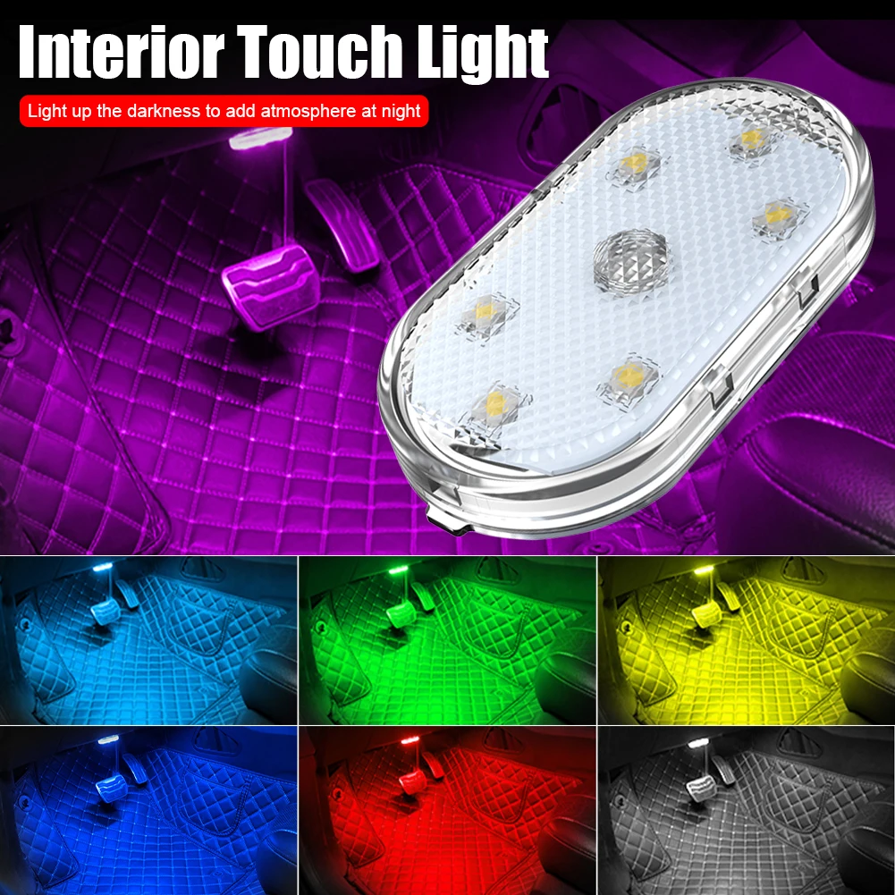 Car-lighting-multi-function-reading-lamp-led-atmosphere-lamp-car-touch ...