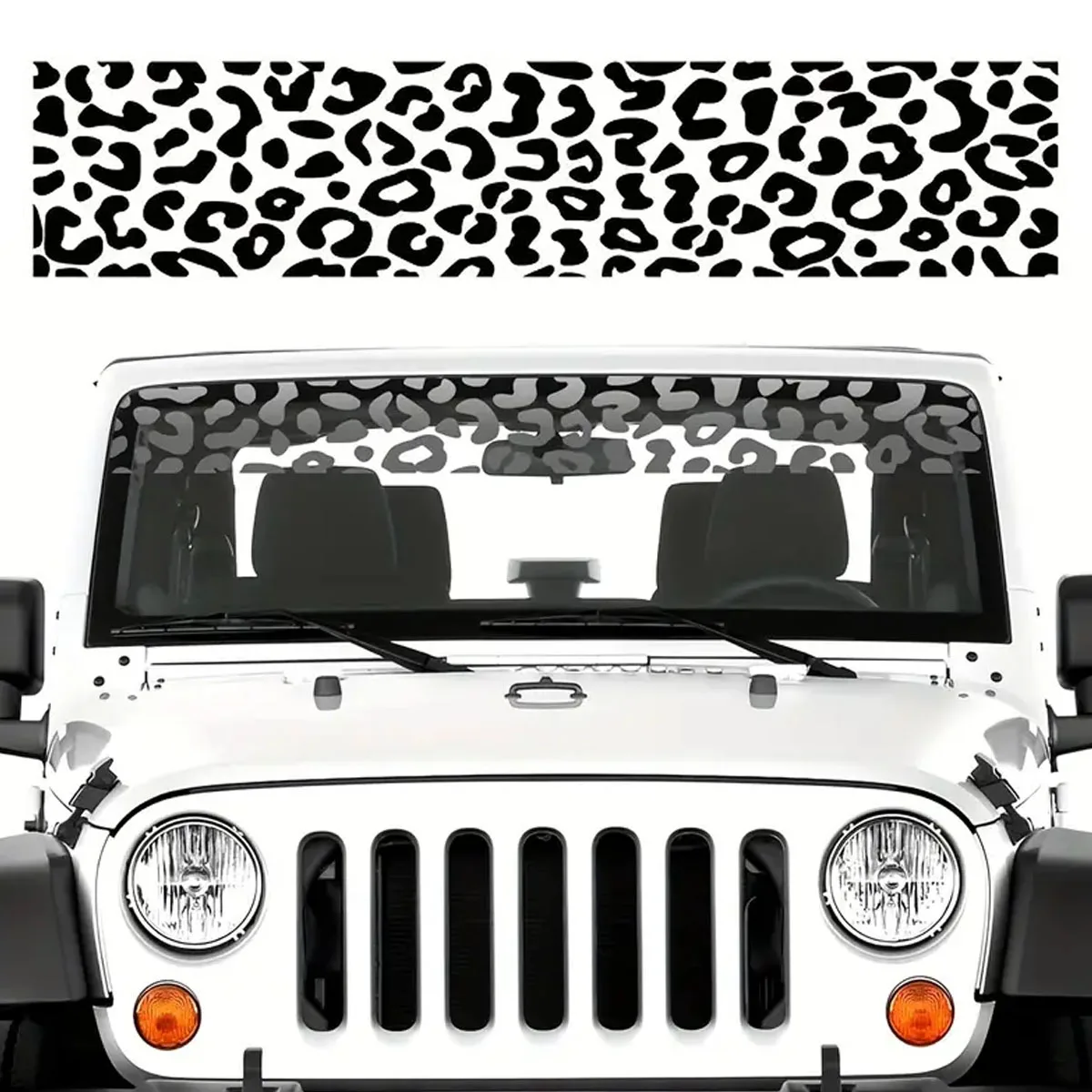 Car Front Windshield Leopard Print Sunshade Sticker Fashion Cheetah ...