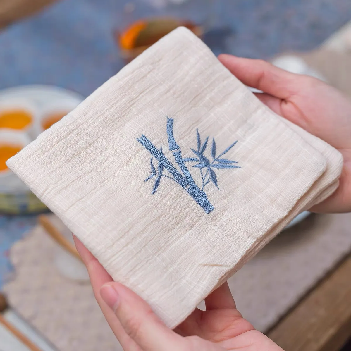 Tea Towel Cotton Thickened Suction Tea Cloth Double-layer Tea Table Pot ...