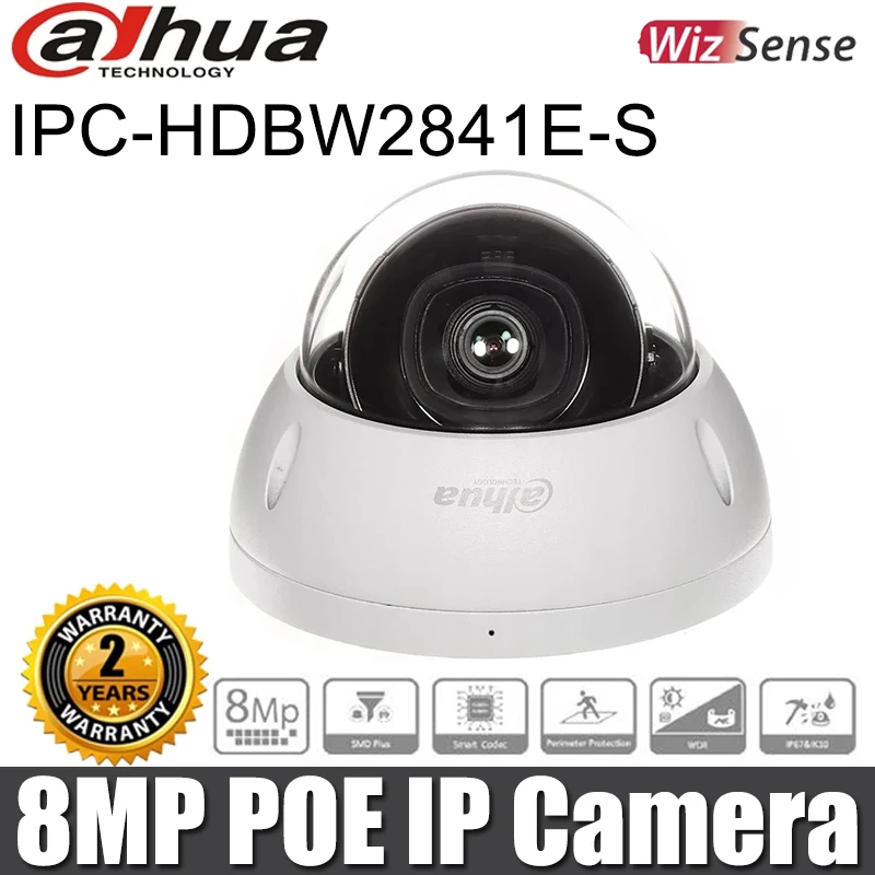 Original Dahua 8MP IPC-HDBW2841E-S IR Fixed-focal Dome WizSense Network ...