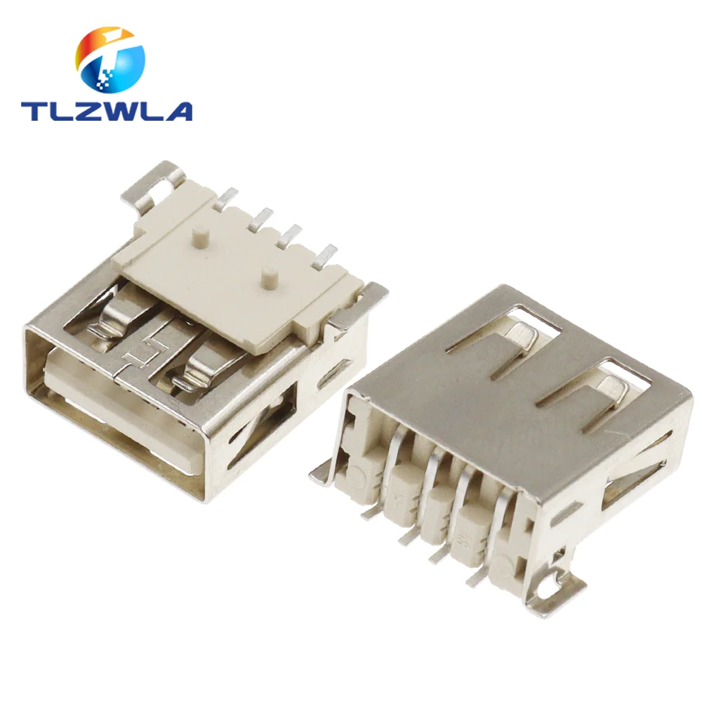 10PCS-USB-Type-A-Standard-Port-Female-Solder-Jacks-Connector-PCB-Socket ...