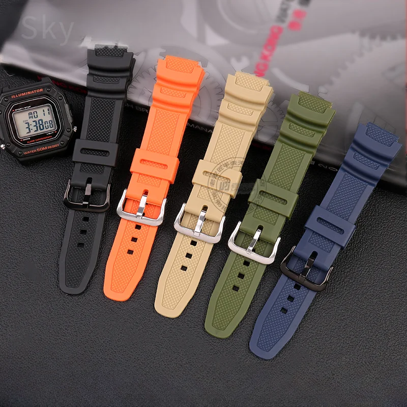 For-Casio-AEQ-110W-AQ-S800W-S810w-AE-1200-Rubber-Black-White-Gray ...