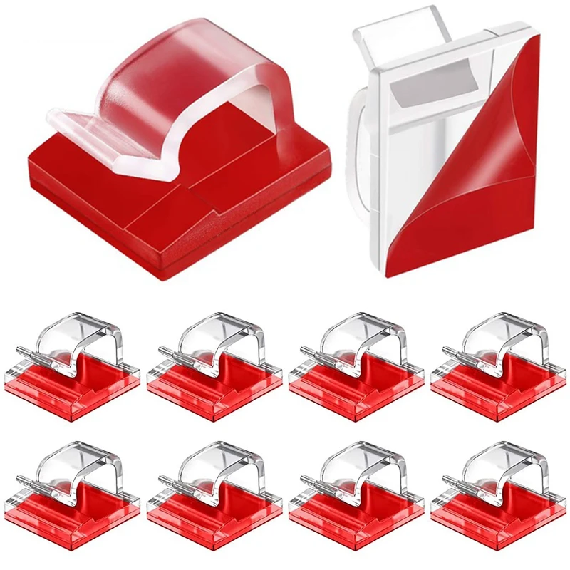 10-20-50PCS-Cable-Clips-Self-Adhesive-Cord-Management-Office-Wire ...