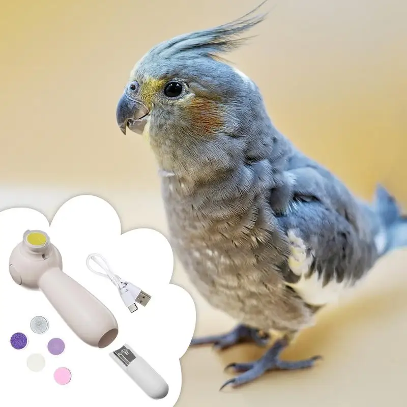 Parrot Nail Trimmer Electric Noiseless Beak Grinder Multipurpose Bird ...