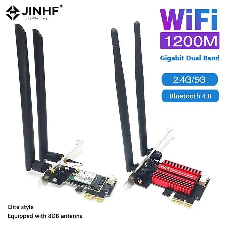 Wifi6무선랜카드 블루투스 4 0 Pci 익스프레스 와이파이 어댑터 듀얼 밴드 인텔 7260 무선 Pci E 카드 데스크탑