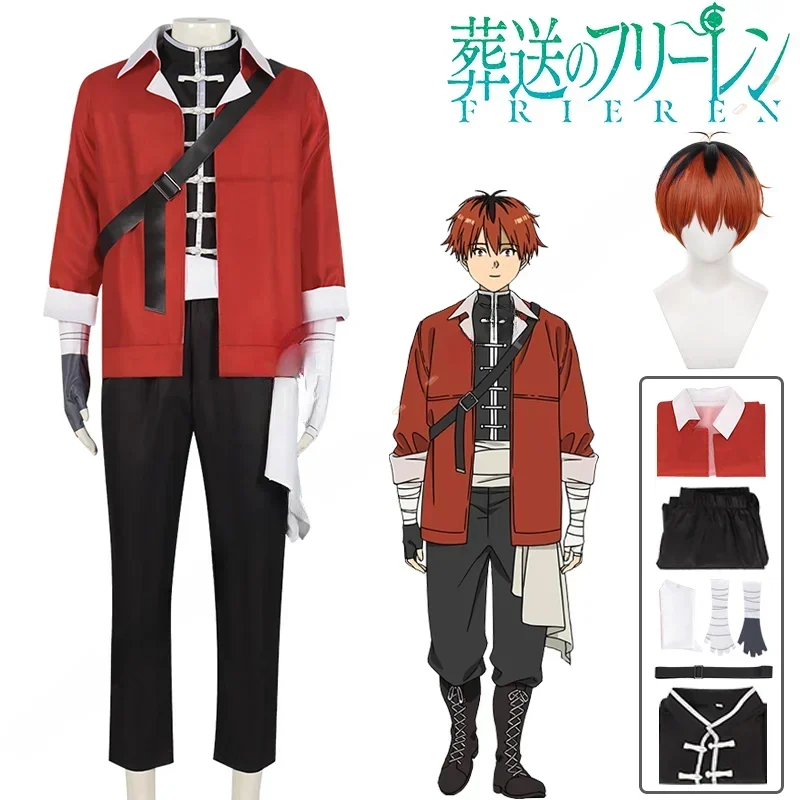 Frieren Beyond Journey's End Stark Cosplay Costume Wig Outfit Jacket ...