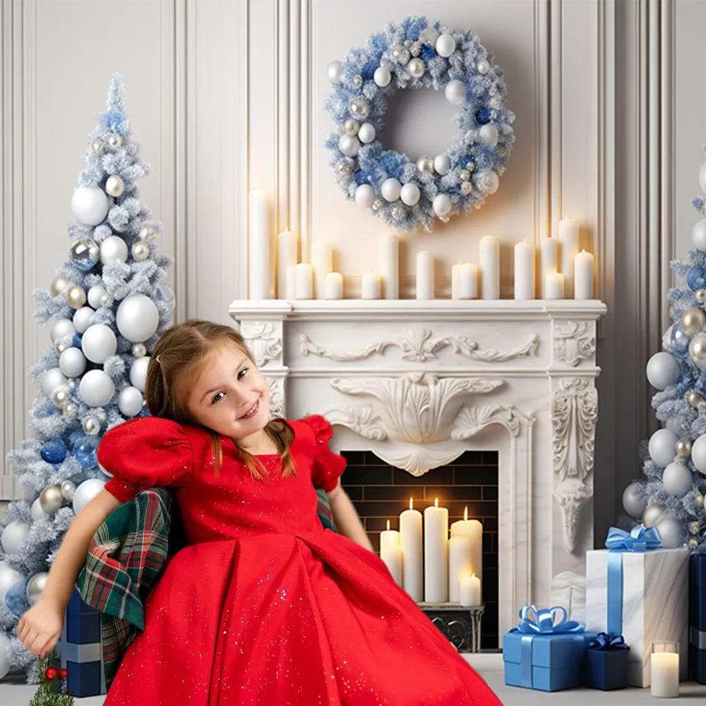 Blue Christmas Ornament Background
