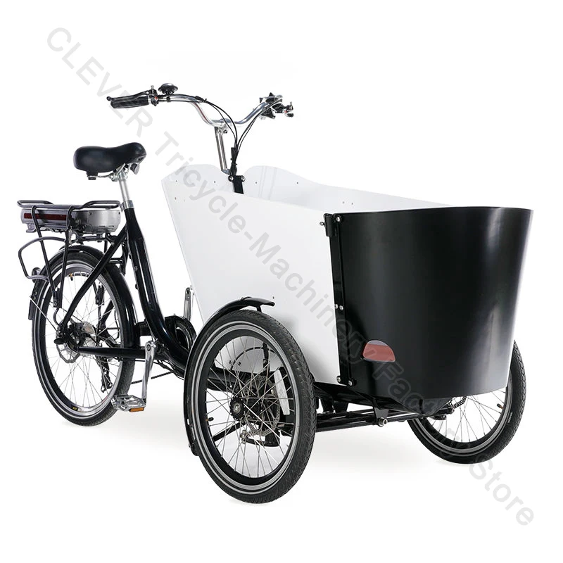 Witte-bakfiets-Hoge-kwaliteit-Twin-kinderwagen-Driewieler-bakfiets ...