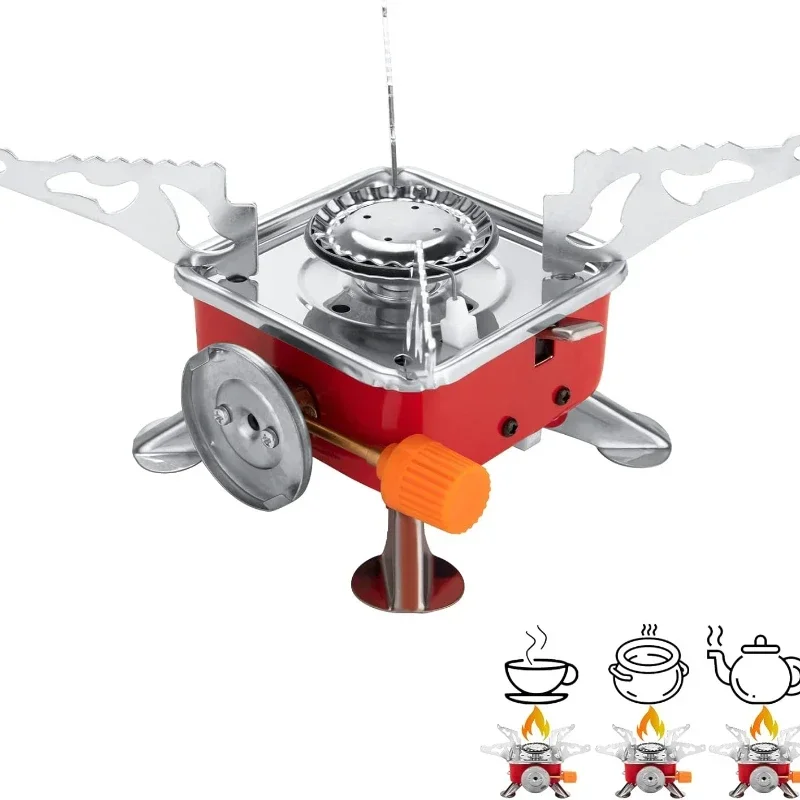 Outdoor-Mini-Square-Stove-Portable-Folding-Gas-Stove-Card-Camping ...