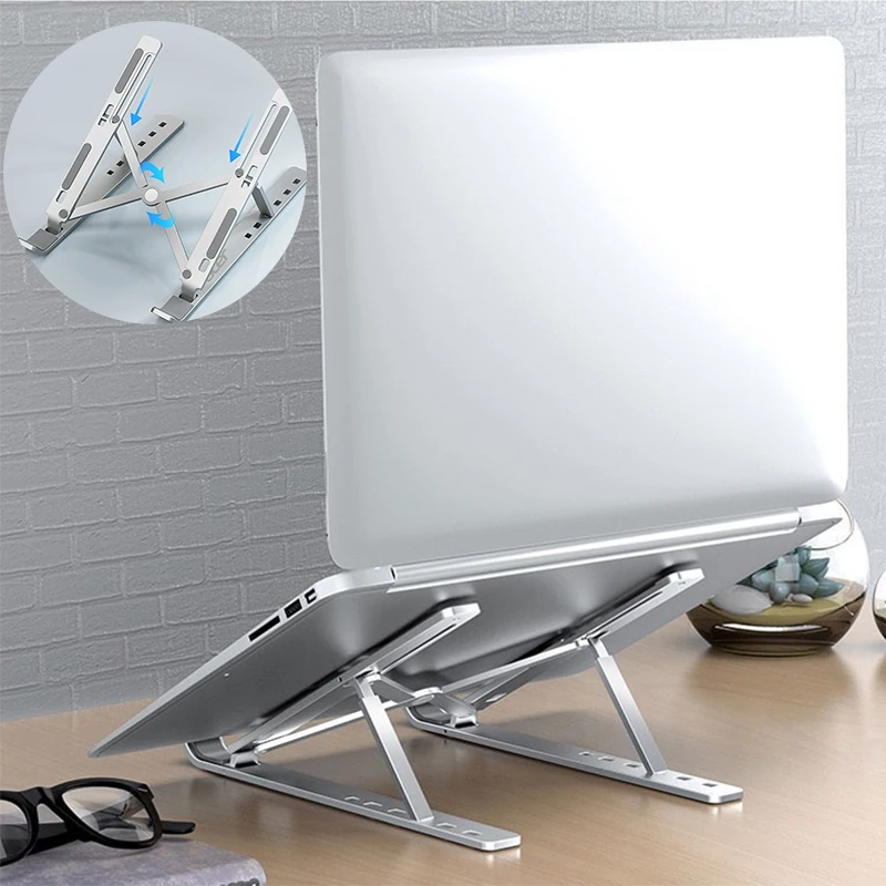 Aluminum Portable Laptop Stand Holder Accessories Macbook Air Pro ...