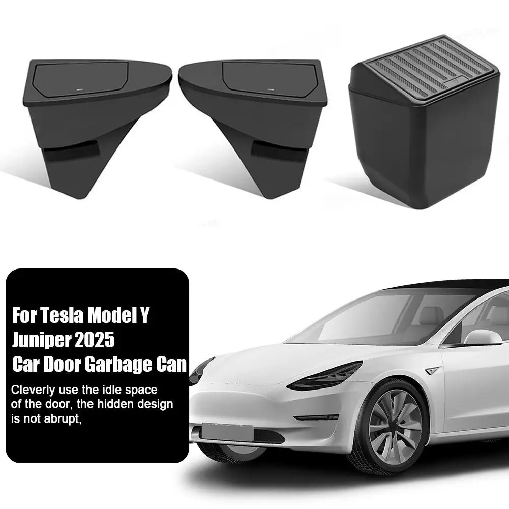 2PCS Car Front Door Trash Can for Tesla Model Y Juniper 2025 ...