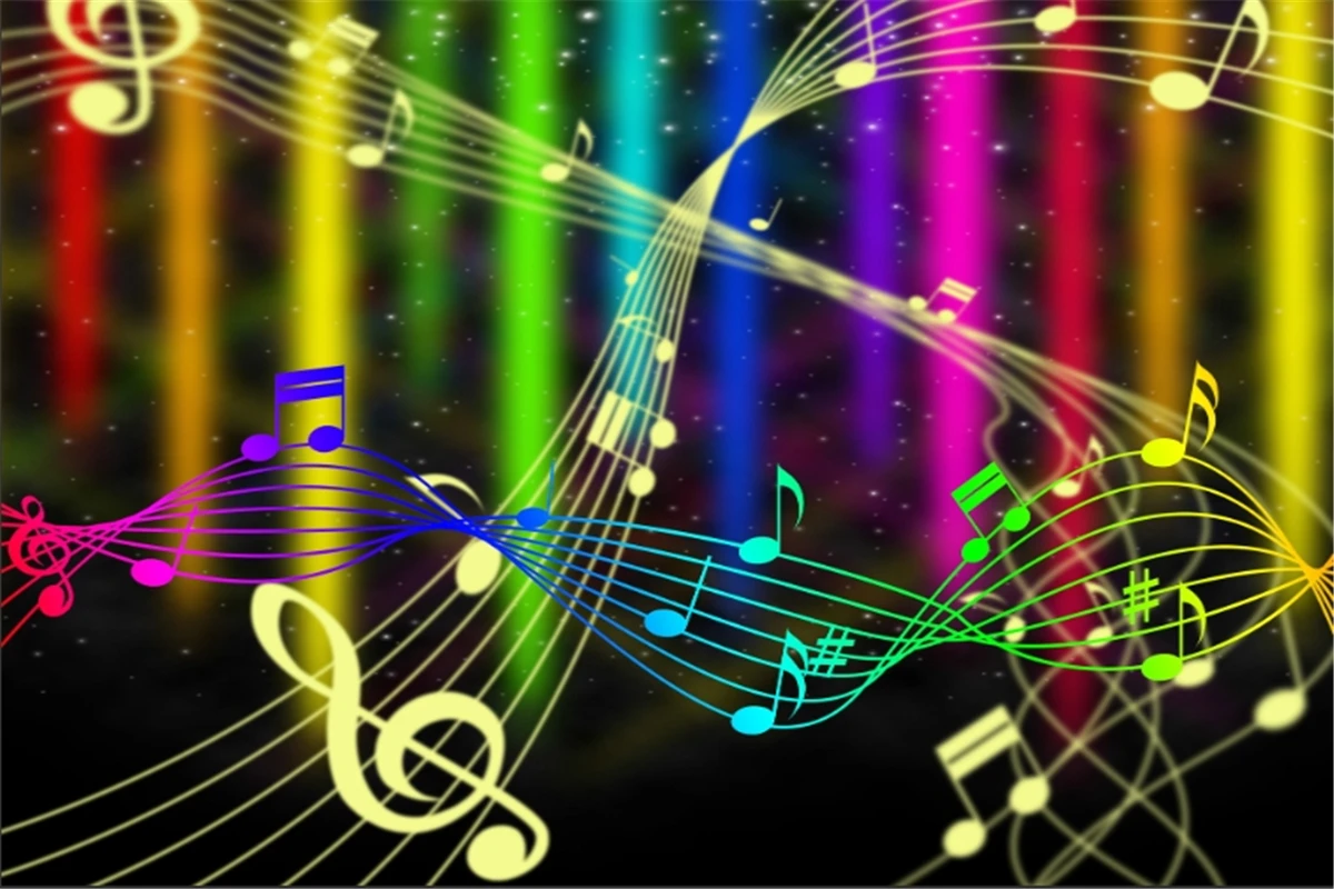 Rainbow Music Notes Backgrounds