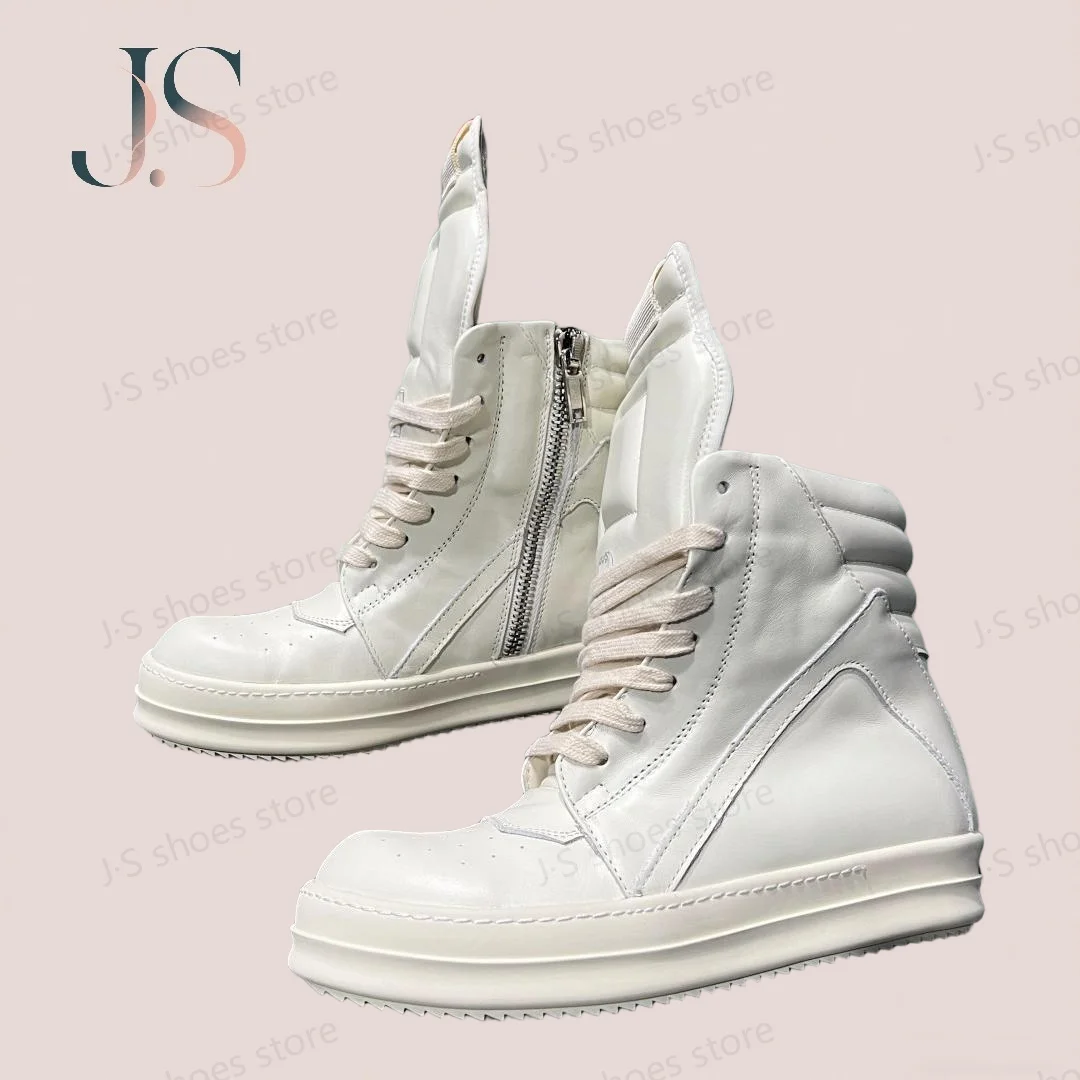 Ro Classic Ivory White Leather Sneakers High Top Shoe Boots Men Sneaker ...
