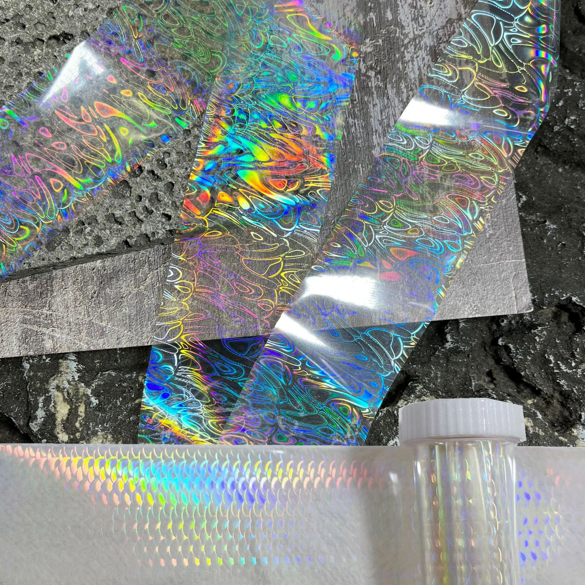 50cm Water Marble Chameleon Nails Metal Nail Art Foil Fish Scale ...