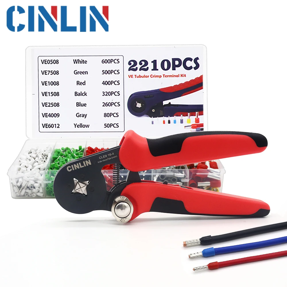 0-08-16mm-25-5AWG-16-4-Tube-Ferrule-VE-TE-Terminals-Crimping-Pliers ...