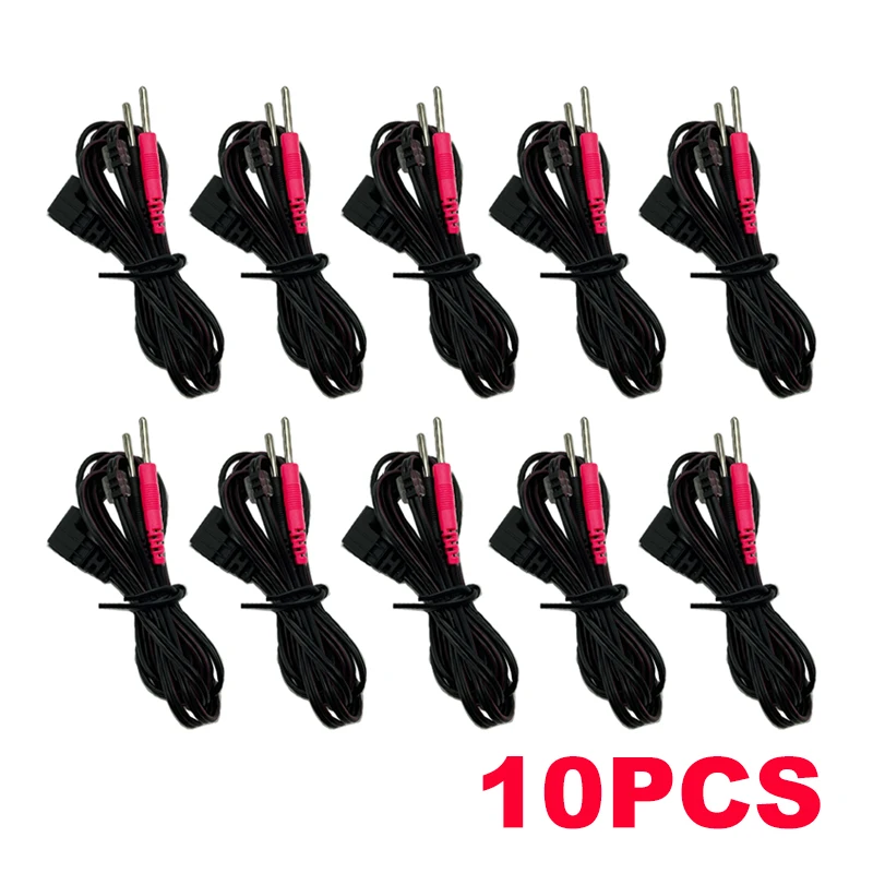 Generic 10pcs Replacement Electrode Lead Wires Standard Pin Connection ...