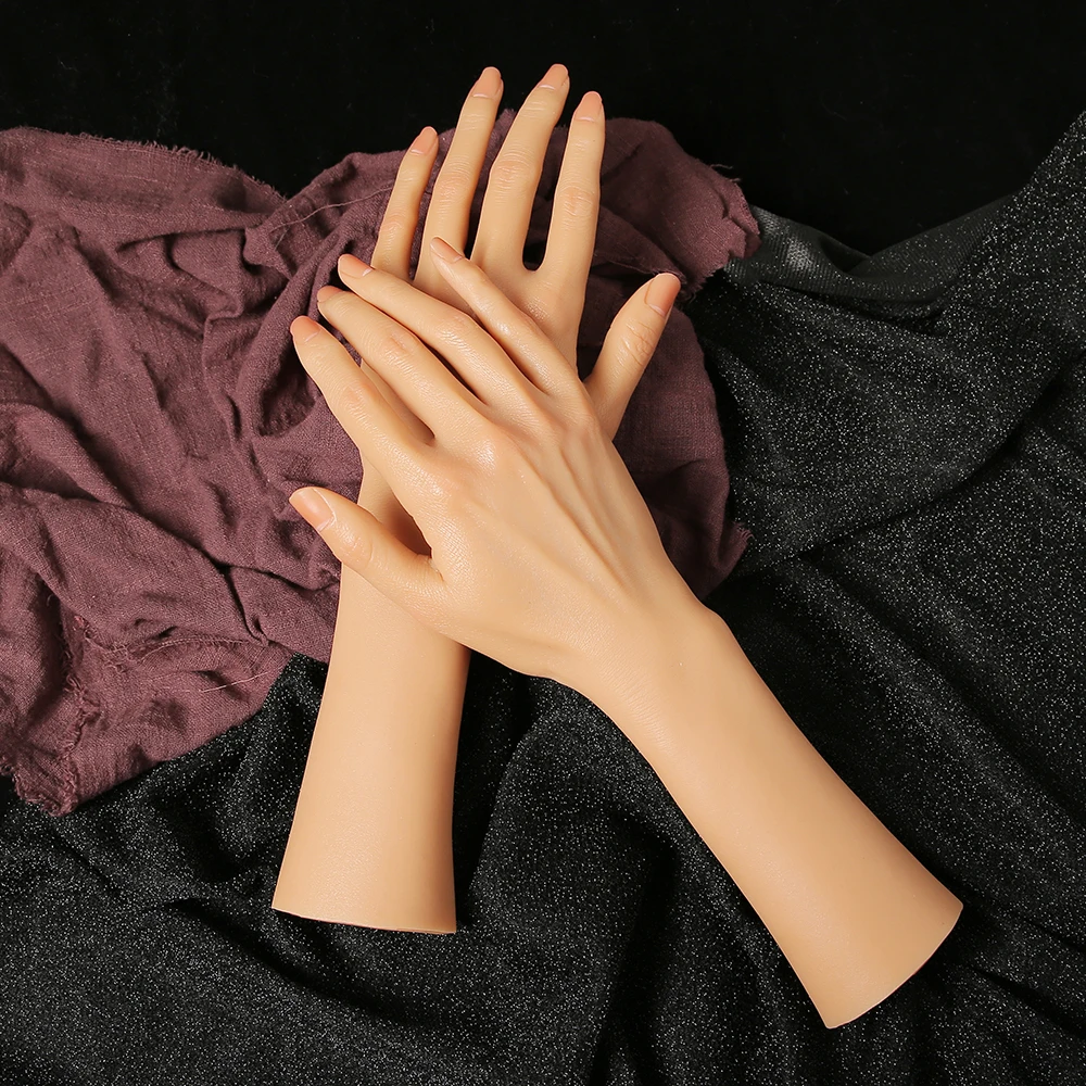 Silicone Practice Hand Nails | Nail Practice Hand Flexible | Silicon ...